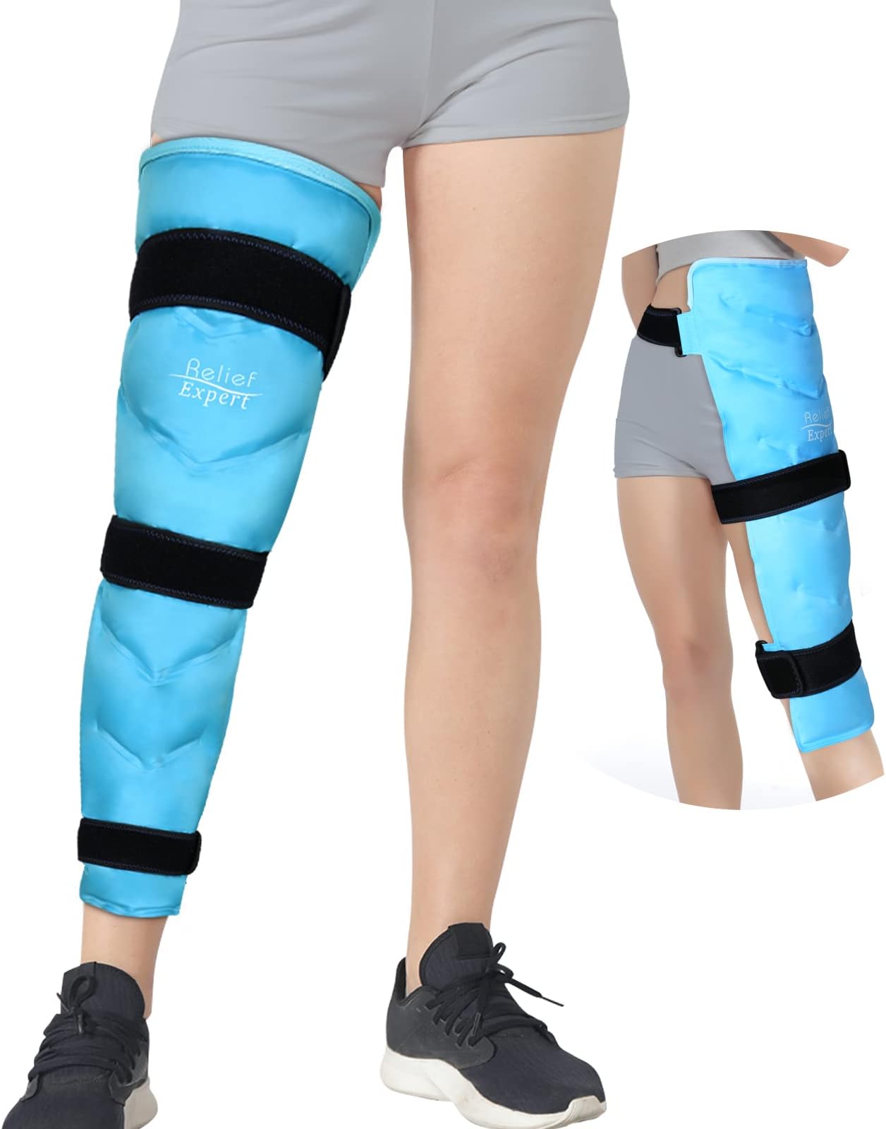 Amazon.com: REVIX XL Shin Ice Packs Reusable Gel Cold Pack for Calf Leg ...