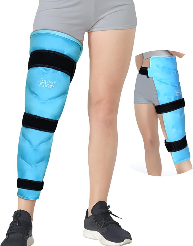 Amazon.com: Relief Expert Large Leg Ice Pack Wrap – Reusable Gel Cold ...