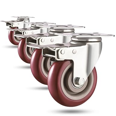 Amazon.com: 4 inch Casters Load 2400lbs -Includes Complete Screws Sets ...