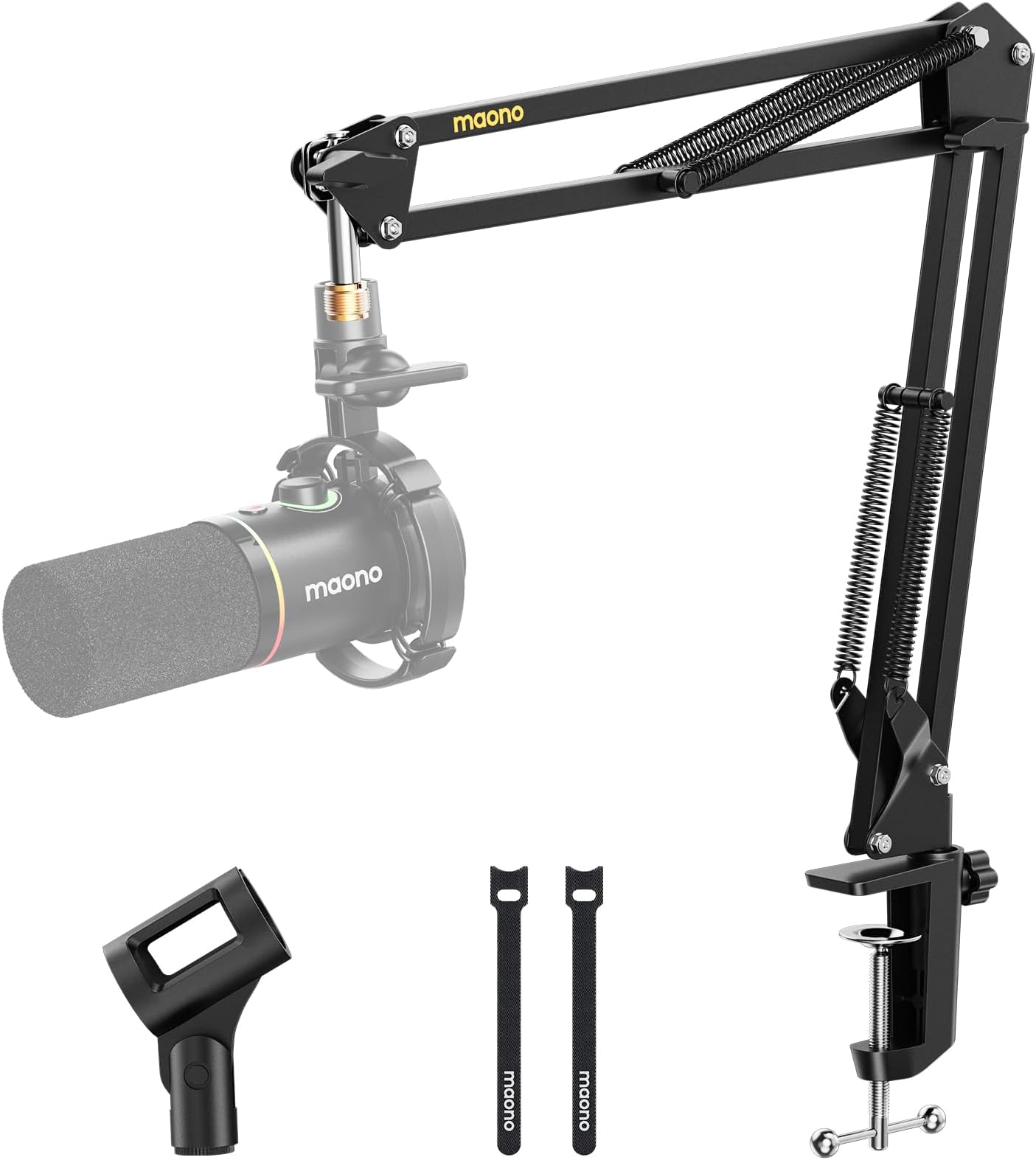 Amazon.com: MAONO Boom Arm Microphone Stand: Adjustable Metal Suspension Mic Boom Arm for ...