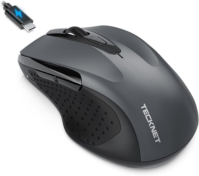 TECKNET Bluetooth Mouse Jiggler, Rechargeable Wireless Mouse (BT 5.0/3. ...