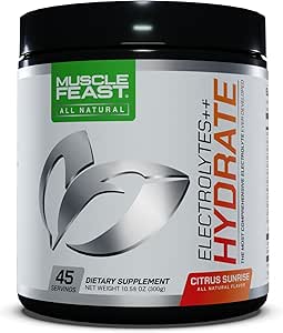 Amazon.com: Muscle Feast Hydrate Zero Calorie Powder All Natural No ...