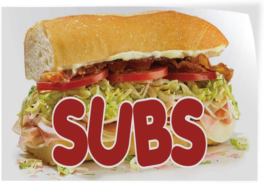 Amazon.com : Subs #1 Indoor Store Sign Vinyl Decal Sticker 8" : Office ...