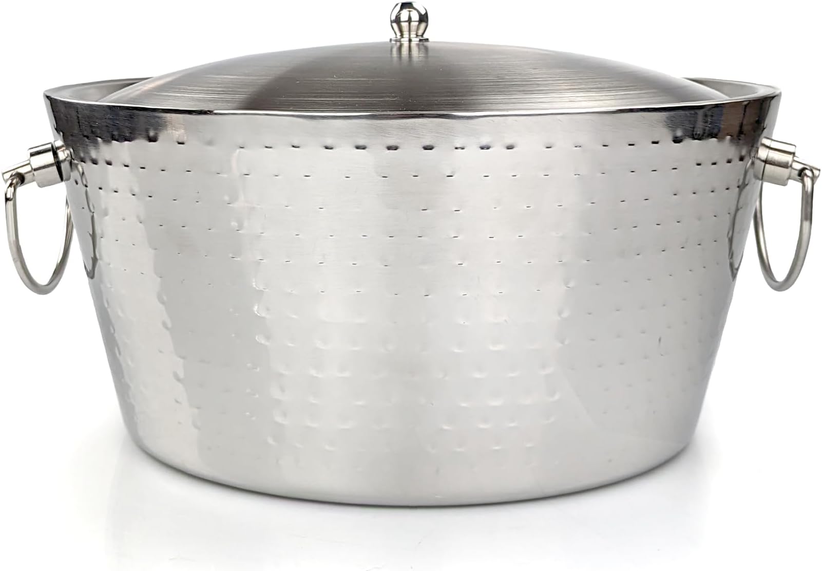 Amazon.com: BREKX Hammered Stainless-Steel Beverage Tub, Double-Walled ...