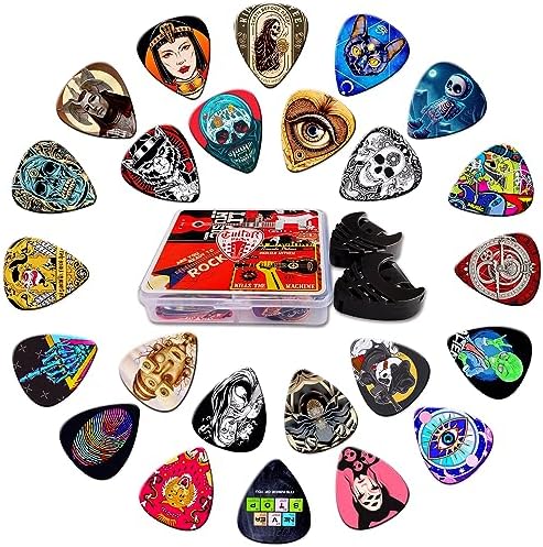 Amazon.com: 24 Pack Guitar Picks, 4 Thickness Guitar Pick Thin, Medium ...