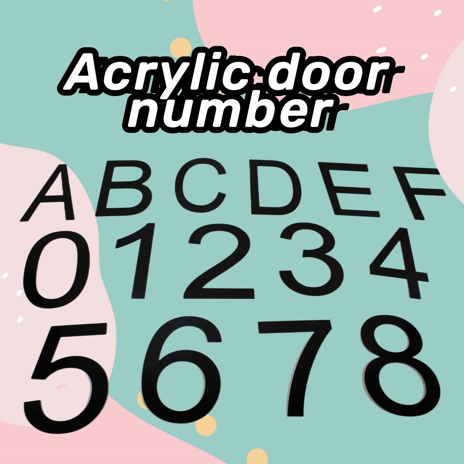 Snapklik.com : GLDonee Self-adhesive 6 Inch House Numbers Acrylic House ...
