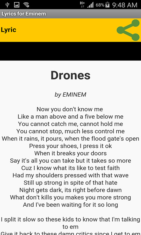 Eminem Song Lyrics