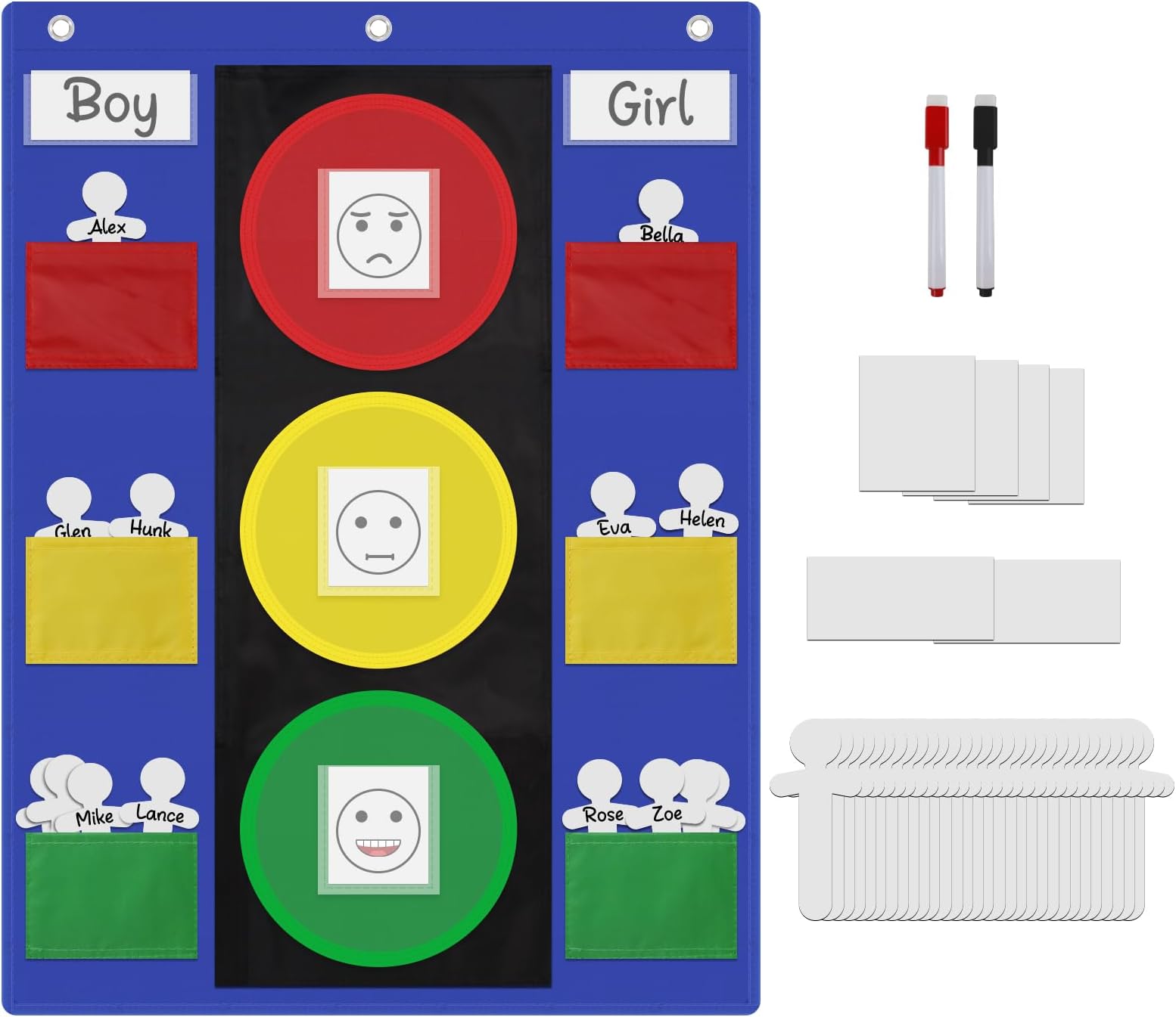 Amazon.com: Panelee Classroom Behavior Chart Stoplight Behavior Pocket ...
