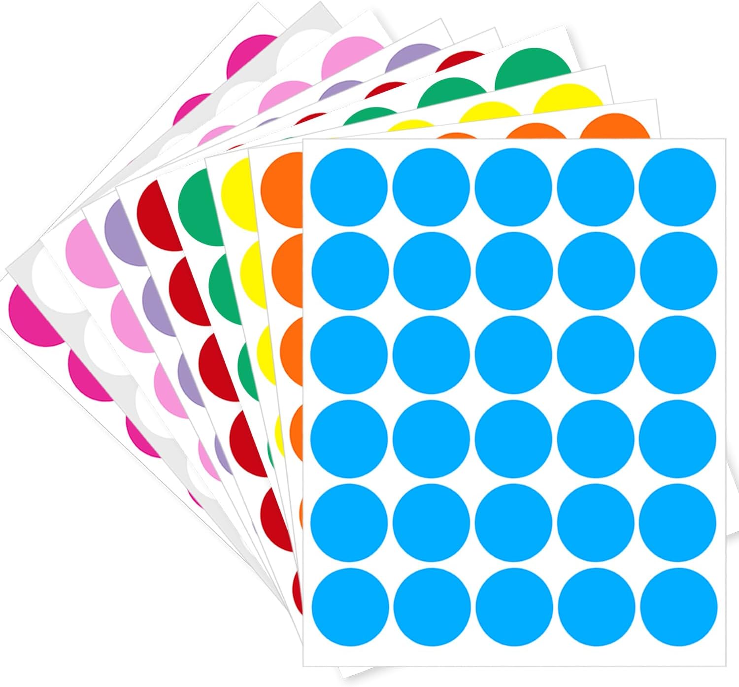 Amazon.com : Yeachlaing 1 Inch Removable Color Code Dot Sticker Round ...