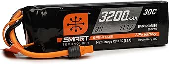Amazon.com: Spektrum Smart RC LiPo Battery Pack: 3200mAh 3S 11.1V 30C with IC3 Connector (EC3 ...