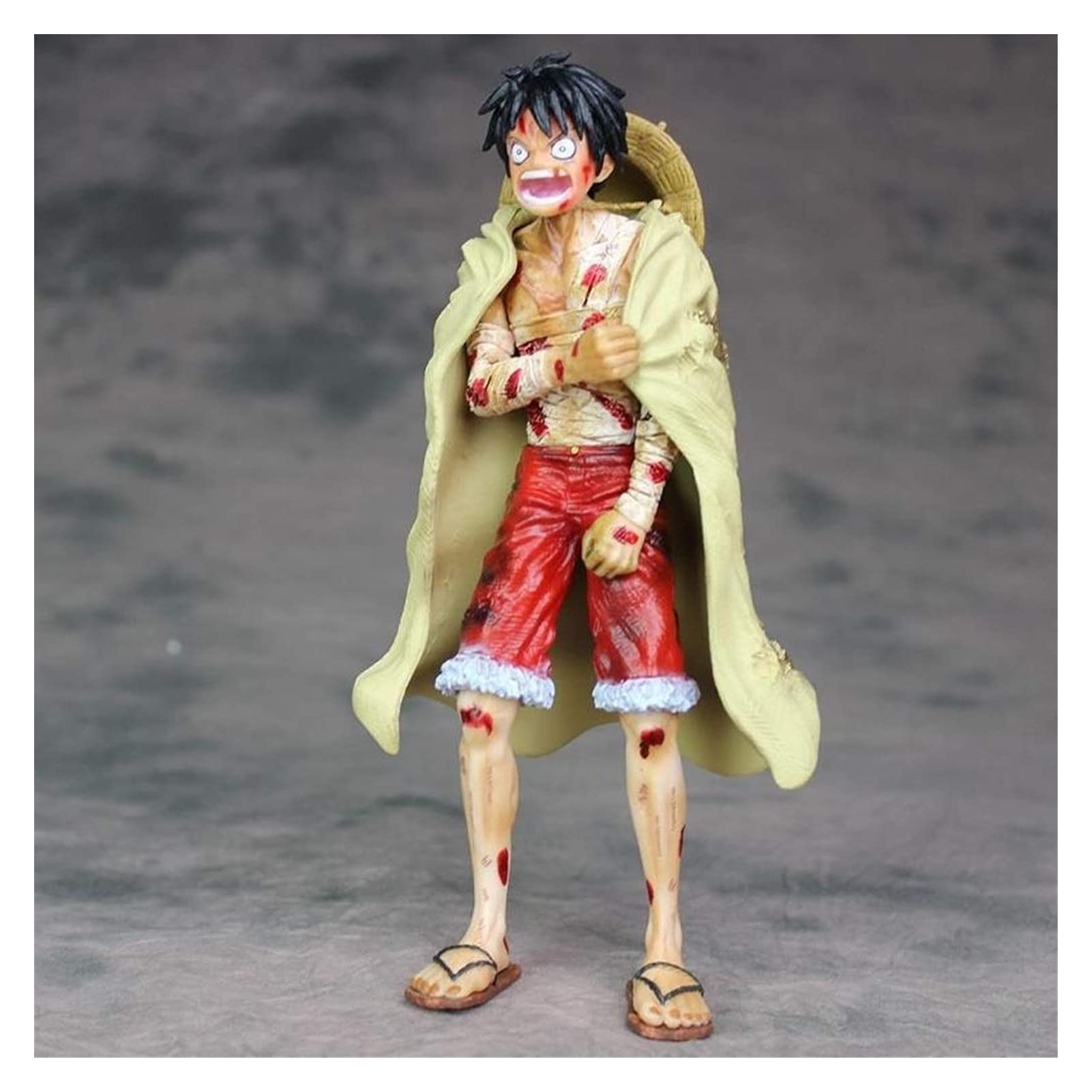 One Piece Monkey D Luffy Standing Posture Injury Bandage Straw ...