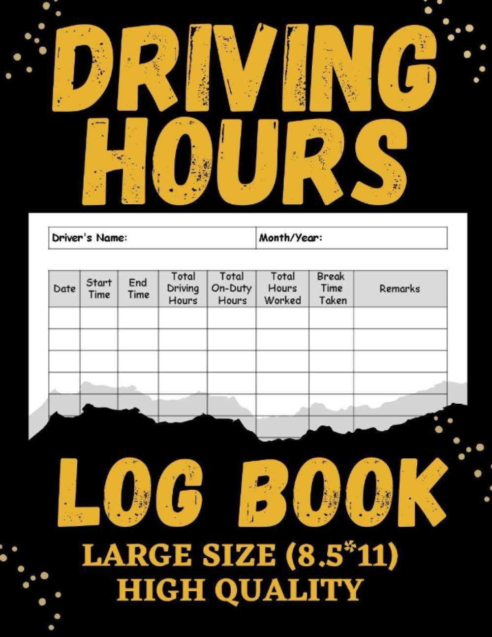 driving hours log book: Daily Recording Log Book of Working Hours ...