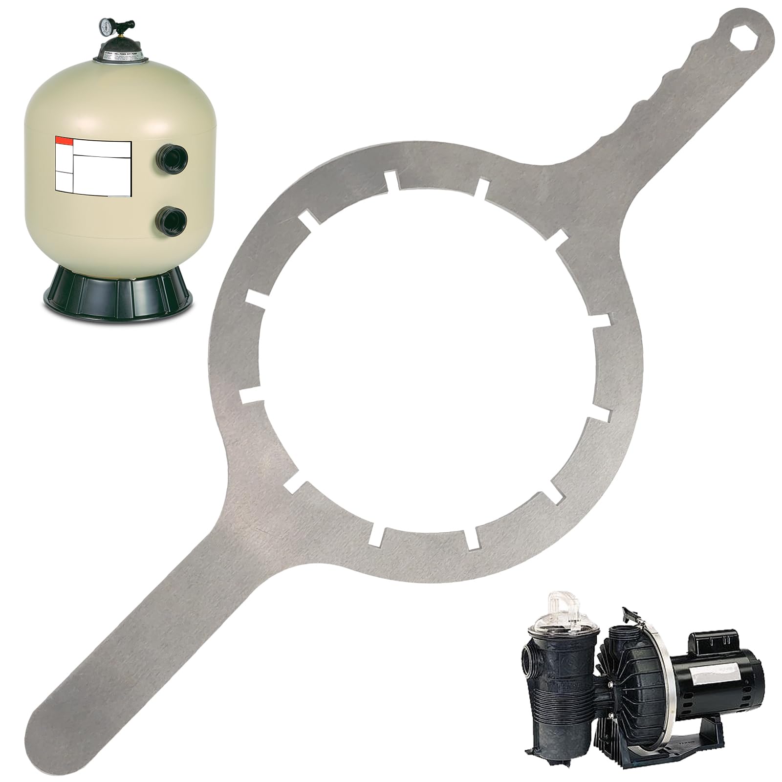 Amazon.com: Xzionh 154527 8-1/2'' Aluminum Wrench for Sand Filter ...