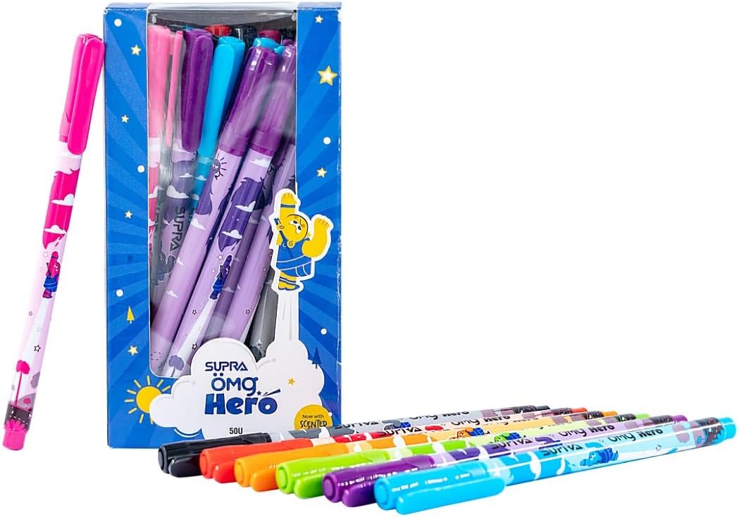 Supra OMG Hero 0.7mm Ball Point Pen Display Pack | Scented/Aromatic Ink ...