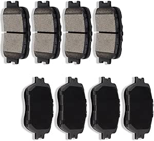 Amazon.com: AUTOMUTO 8PCS Front & Rear Ceramic Disc Brake Pads Set D885 D908 For Toyota For ...
