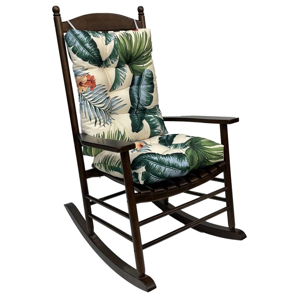 Amazon.com: 2 Piece Rocking Chair Cushion, Indoor Back and Seat Pads ...