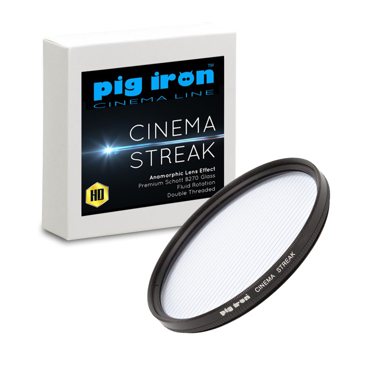 Pig Iron Cinema Streak Filter. Anamorphic Lens Flare Effect. Premium ...