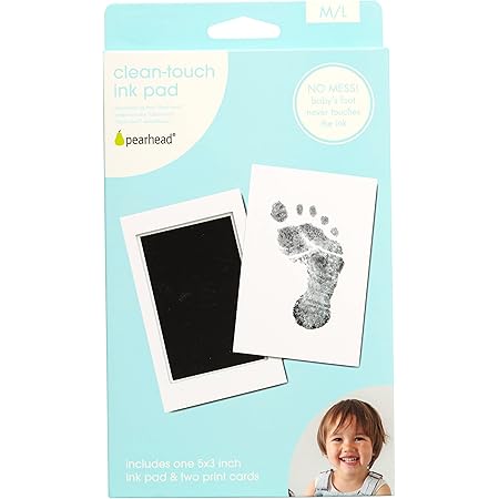 Amazon.com : Pearhead Clean-Touch Baby Ink Pad, Black Ink, No Mess Baby ...