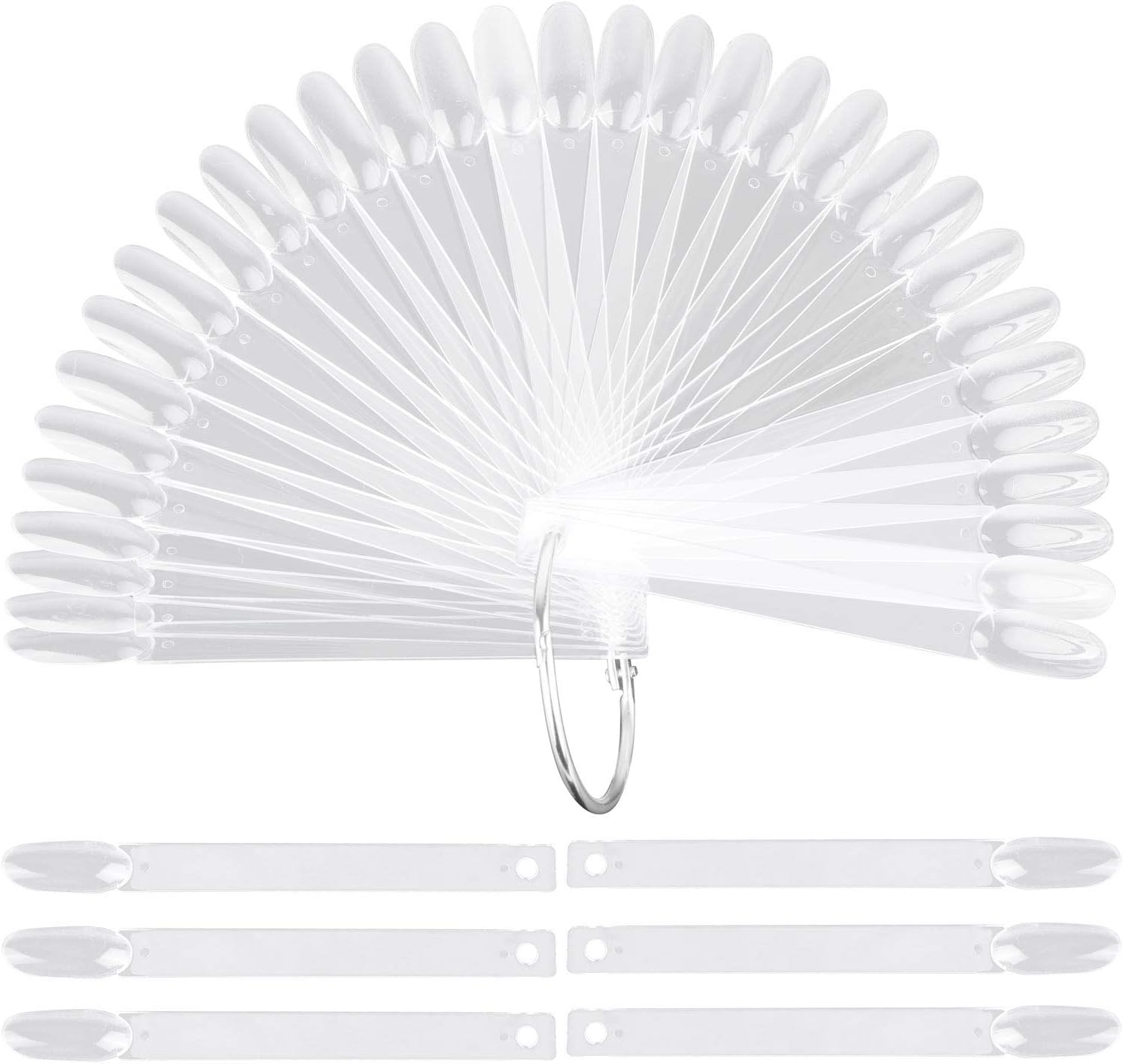 Amazon.com: 200 Pcs Oval Nail Polish Sample Sticks Fan-shaped Finger ...