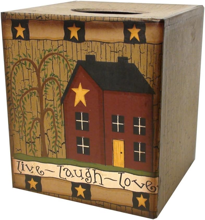 Amazon.com: Tissue Box Cover - Primitive House / Home with Weeping ...