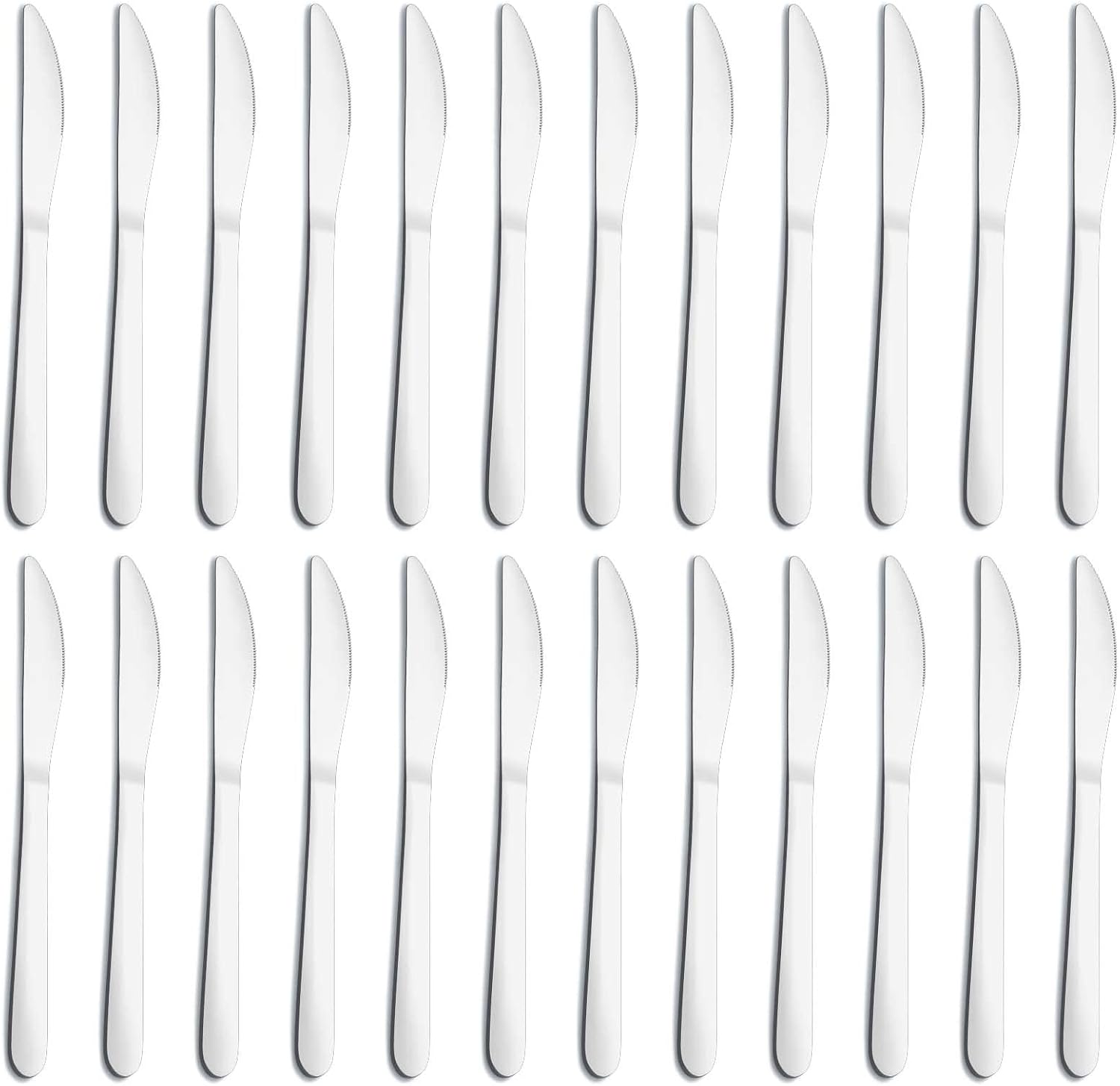 Gymdin 24 Pieces Knife Set, Dinner Knives Set (9 Inches), Butter Knives ...