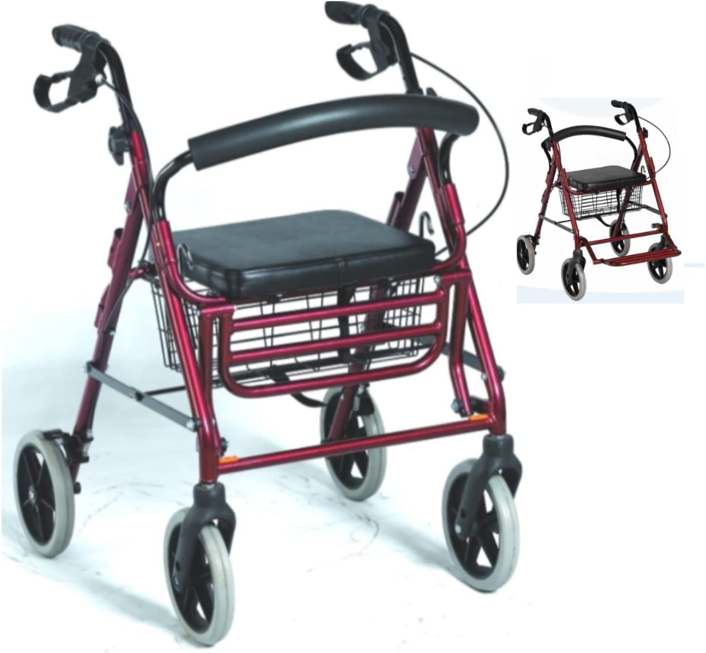 Dr. Safe Aluminum Transport Rollator Walker, Walker Rollator, Wide, Pre ...
