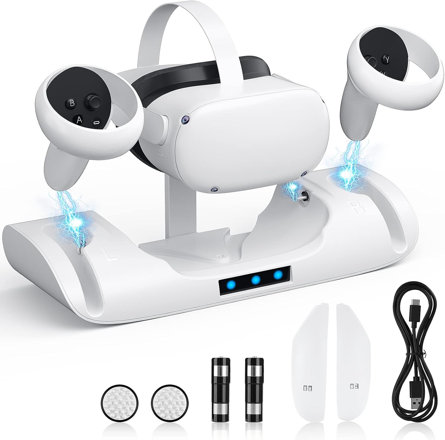 Aceshop Charging Dock for Quest 2 VR Headset Charging Stand for Oculus ...