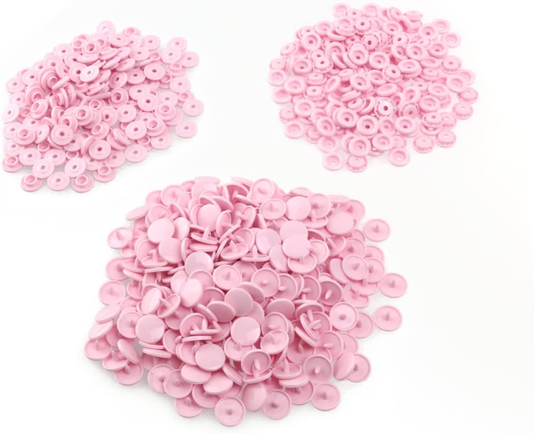 Amazon.com: STOBOK Pink Snaps 150pcs Kam T5 Snaps T5 Snap Buttons Pink ...