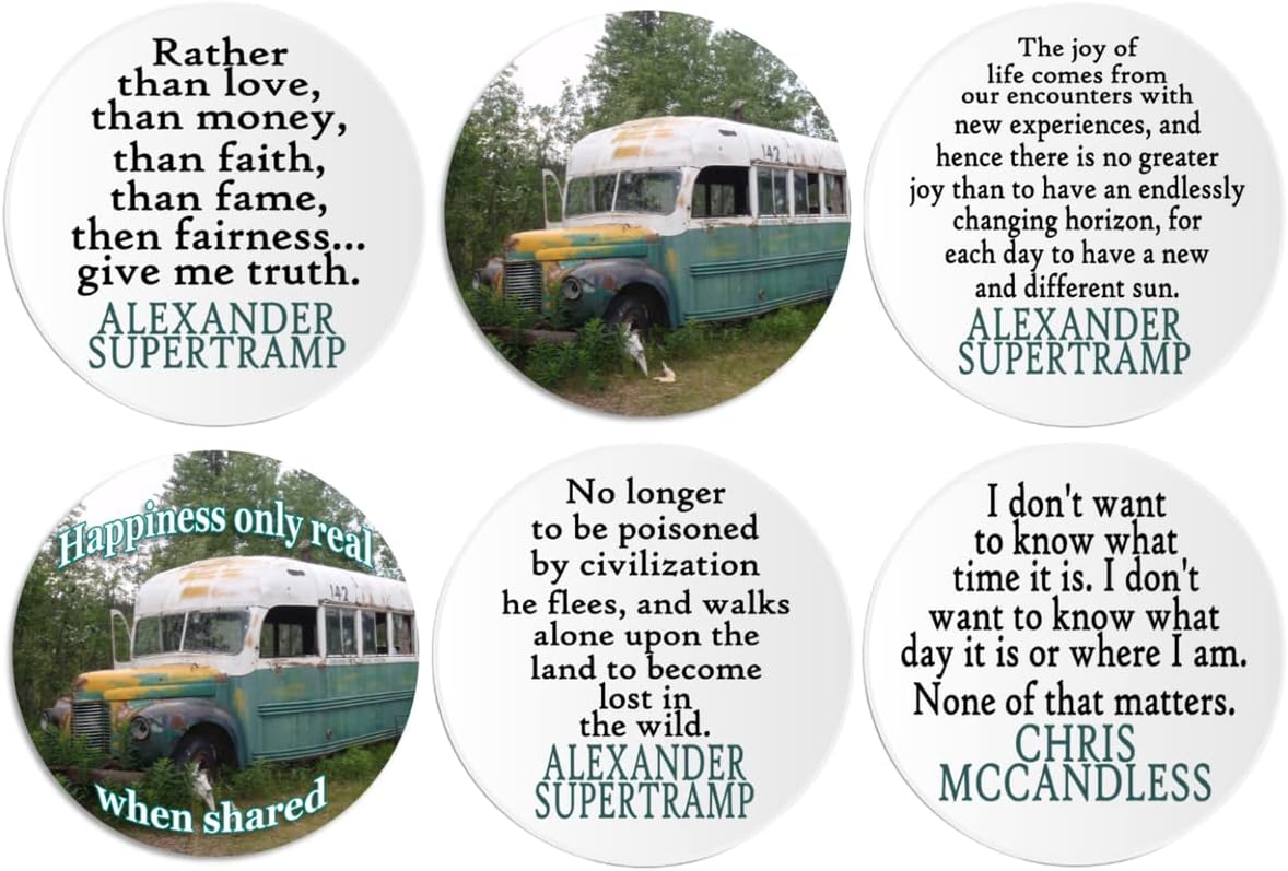 Amazon.com: Alexander Supertramp Chris McCandless Magic Bus - 6 Pack ...