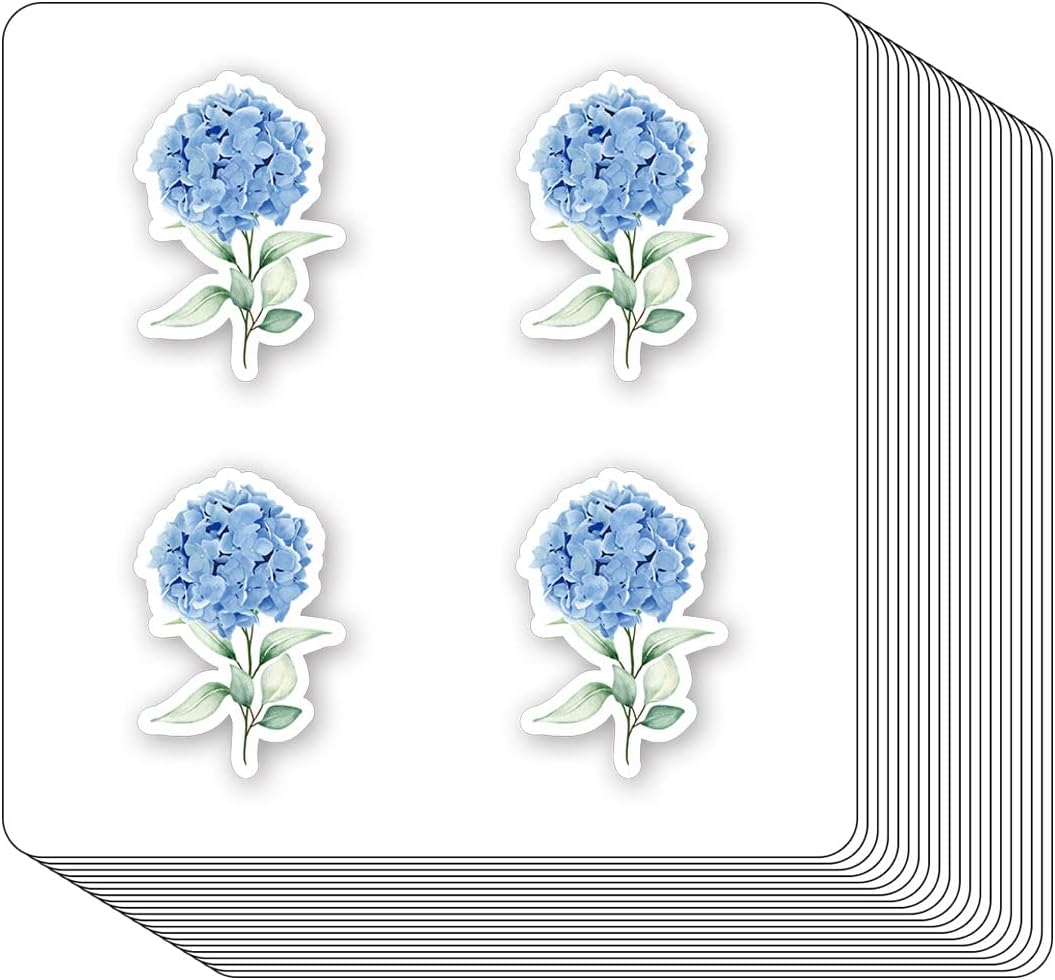 Amazon.com: Blue Hydrangea Stickers 1in for Scrapbooking, Arts, Craft ...