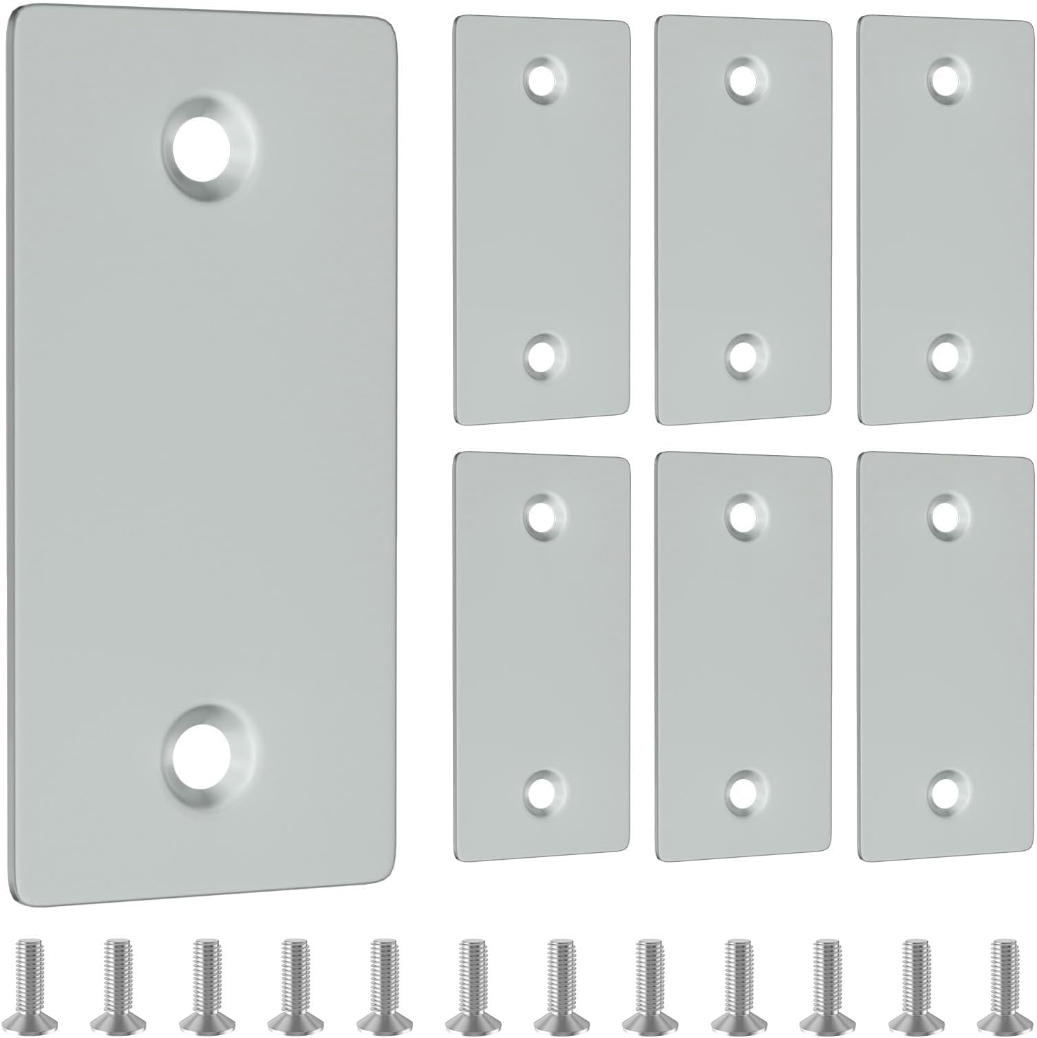 Weysat 8 Pcs 1" x 2-1/4" Door Edge Hole Filler Plates with Double Sided ...