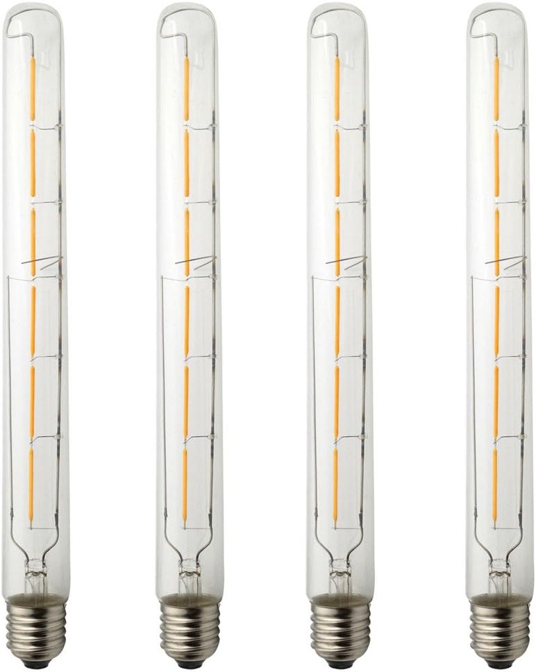 Amazon.com: JCKing 4-Pack 6W E27 LED Filament Tube Light Bulb, Tube ...