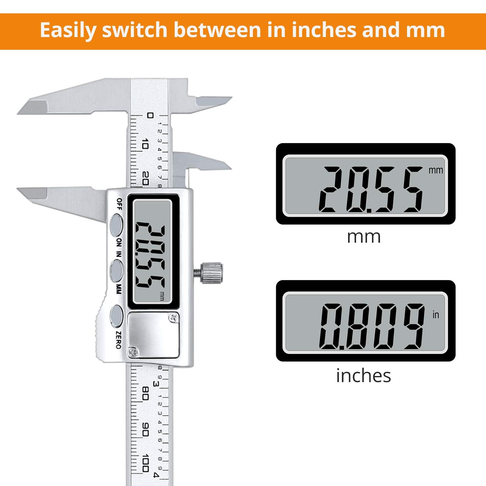 Snapklik.com : Digital Vernier Caliper 100mm/4inch Stainless Steel ...