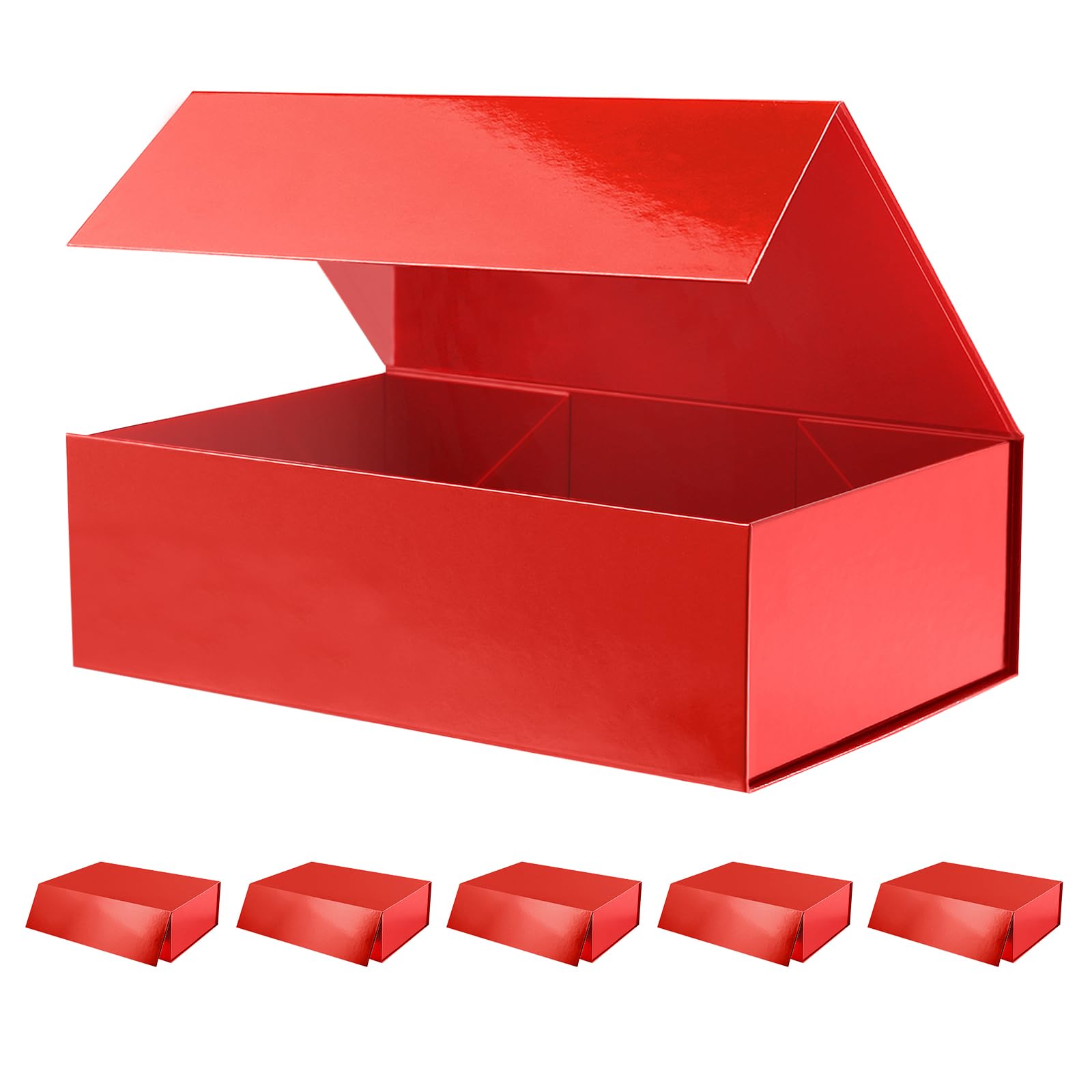 Amazon.com: MALICPLUS 6 Valentine Large Gift Boxes 13.5x9x4.1 Inches ...