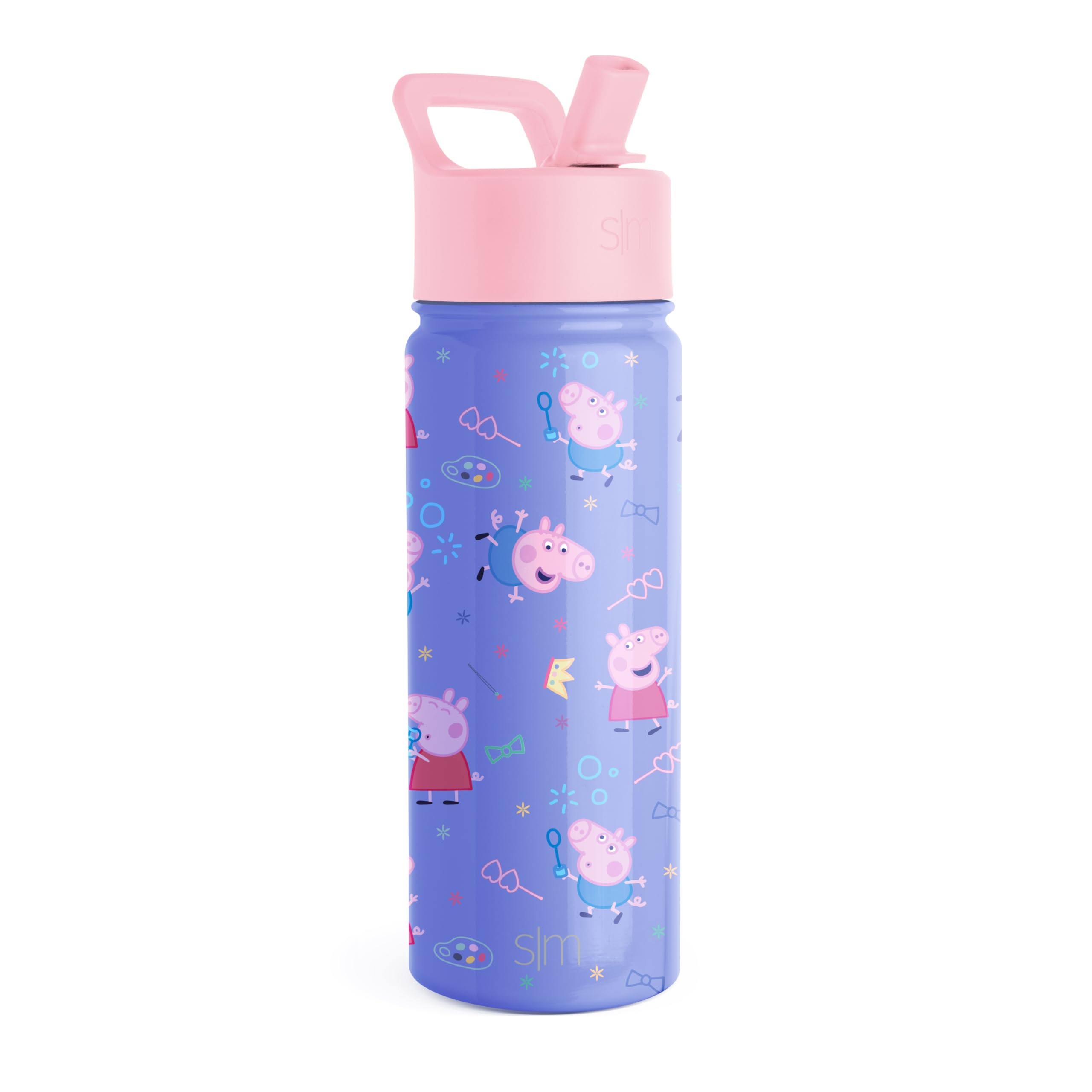 Amazon.com: Simple Modern Peppa Pig Kids Water Bottle with Straw Lid ...