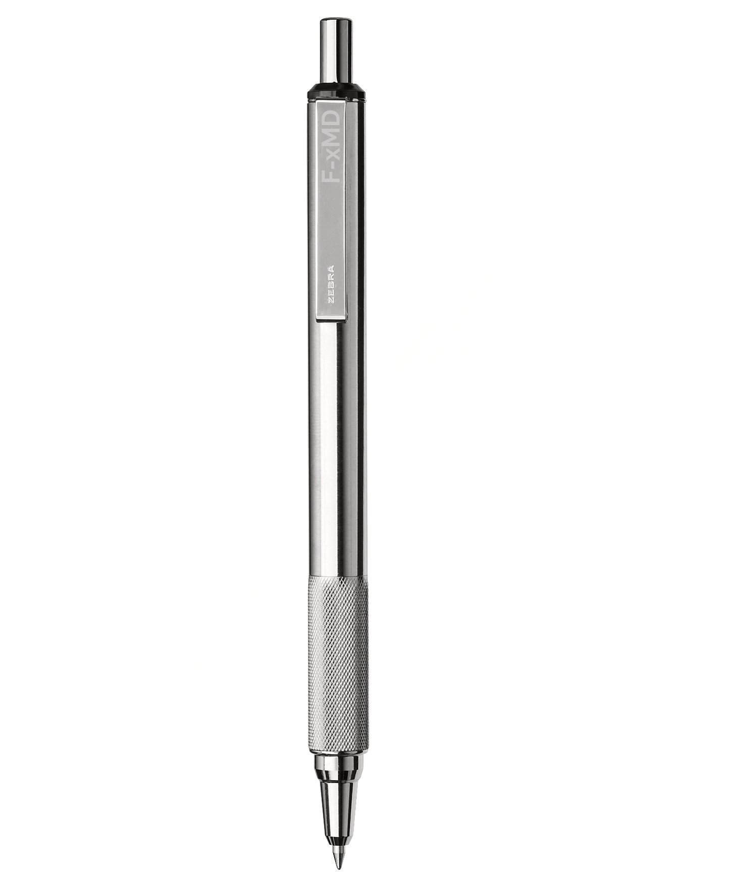 Zebra Pen F-xMD Ballpoint Stainless Steel Retractable Pen, Fine Point ...