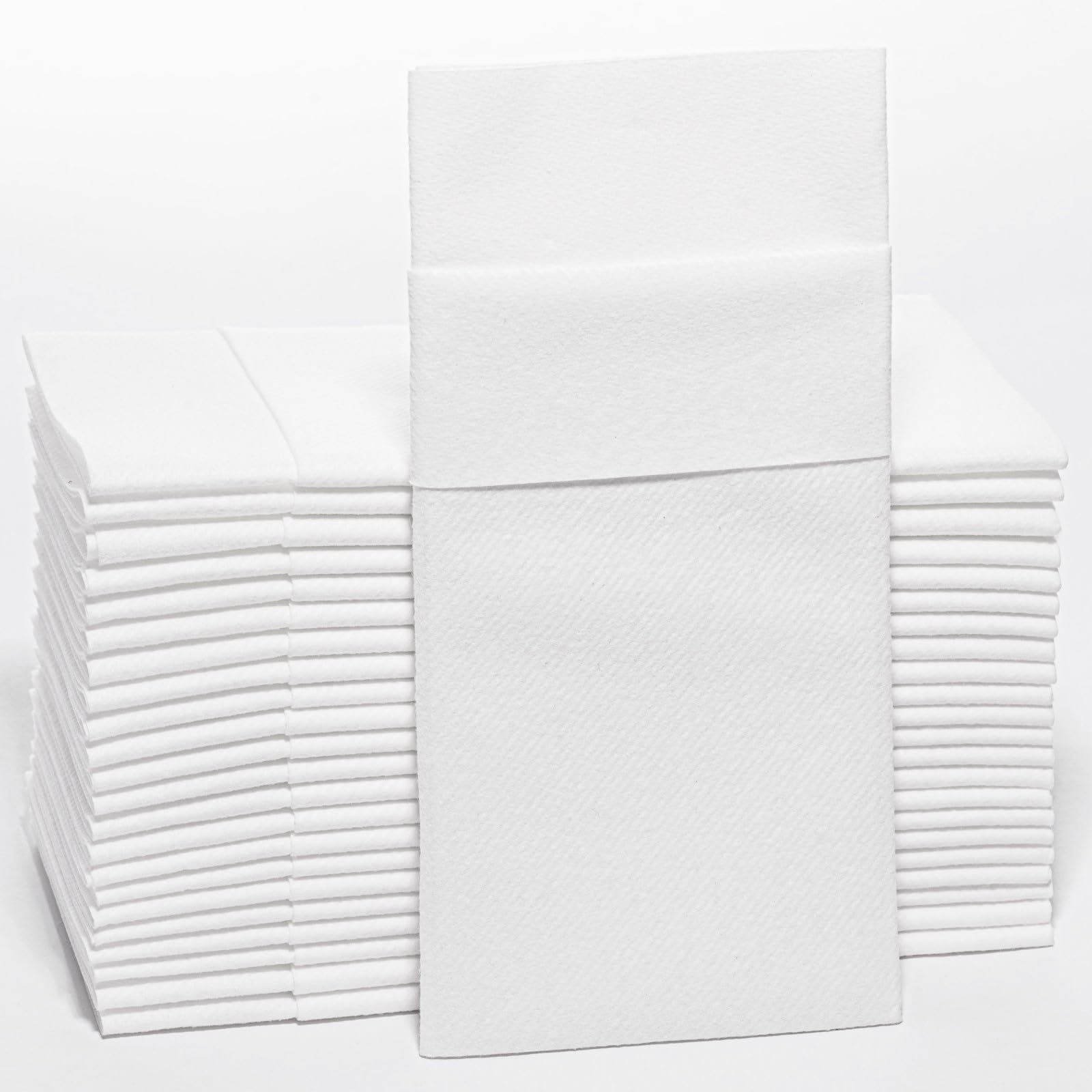 Amazon.com: Fuutreo 100 Pcs Wedding Linen Feel Napkins Disposable ...