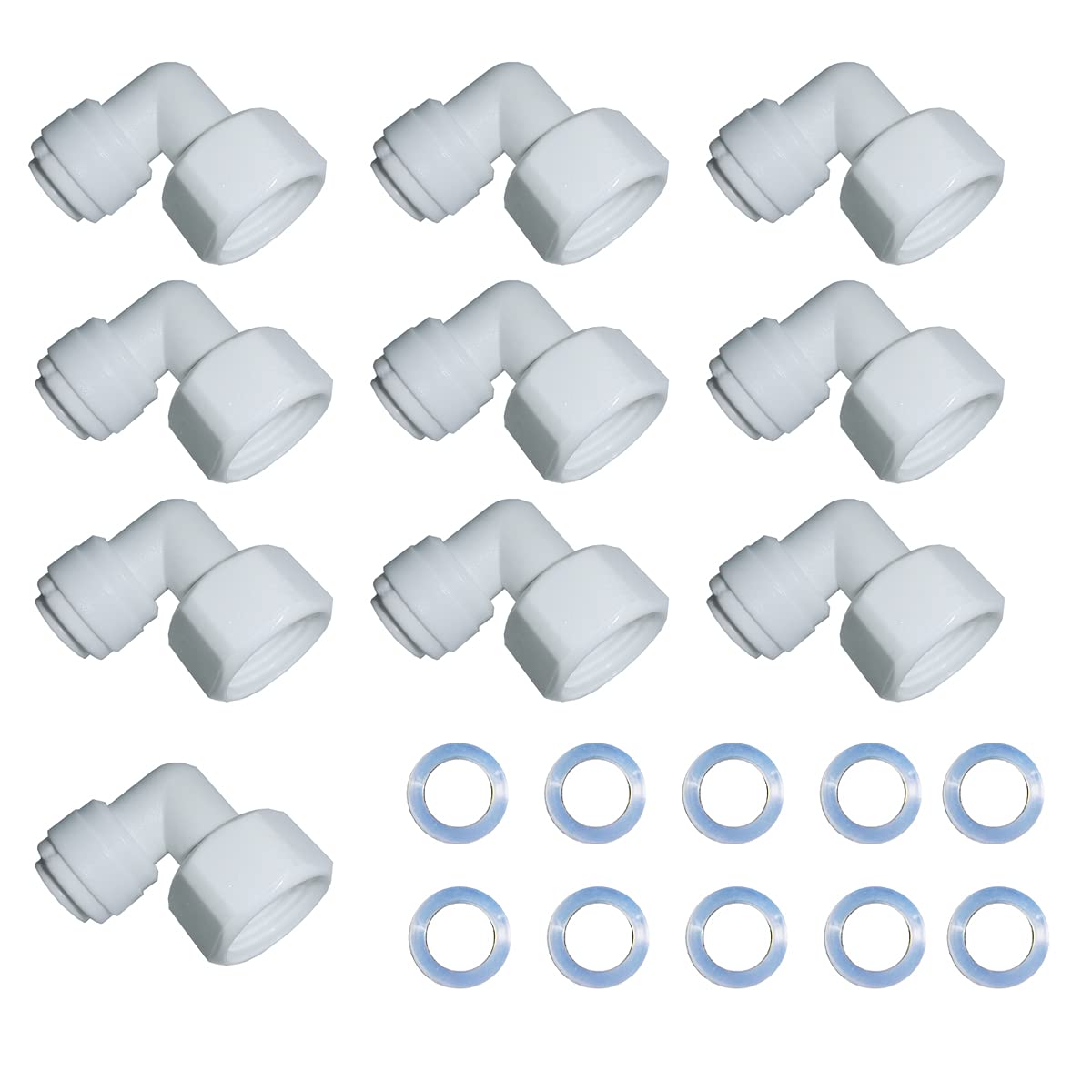 Snapklik.com : YZMSZ Elbow 1/2" Female Thread To 3/8" OD Tube Quick Connector Tubing Fittings ...