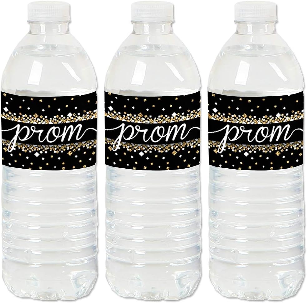 Amazon.com: MonMon & Craft Black Congrats Grad Water Bottle Labels ...