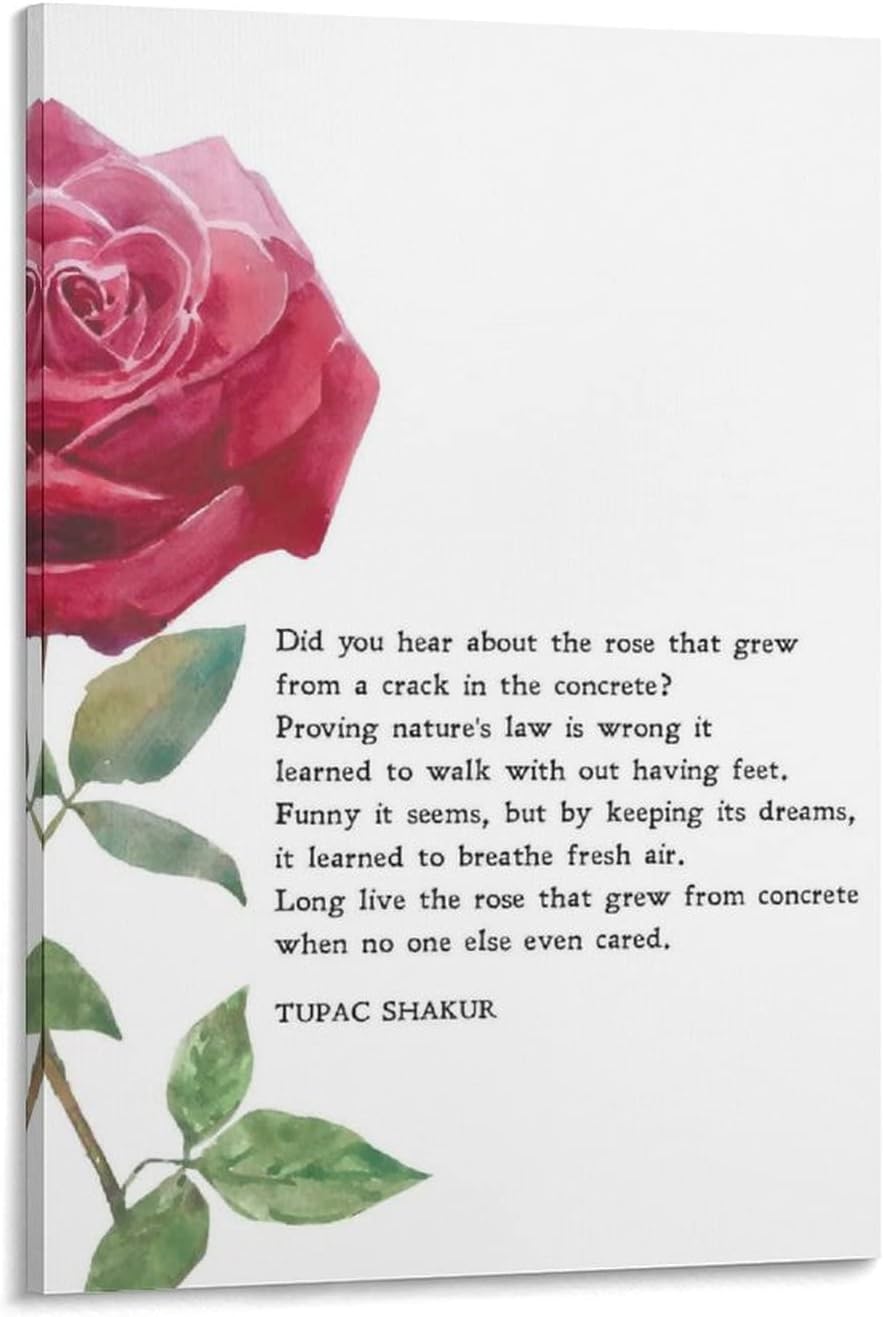 Amazon.com: The Rose That Grew from Concrete Tupac Shakur Poem ...