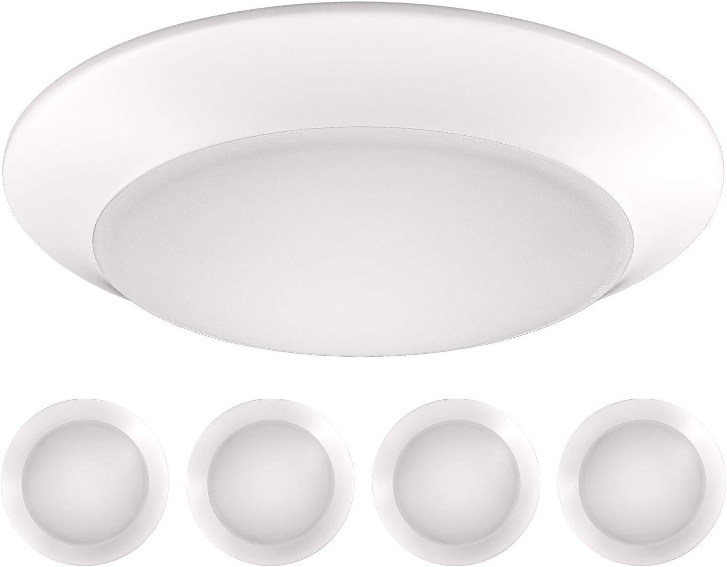 LUXRITE 8 Inch Flush Mount LED Disk Lights, 3 Color Selectable 3000K ...