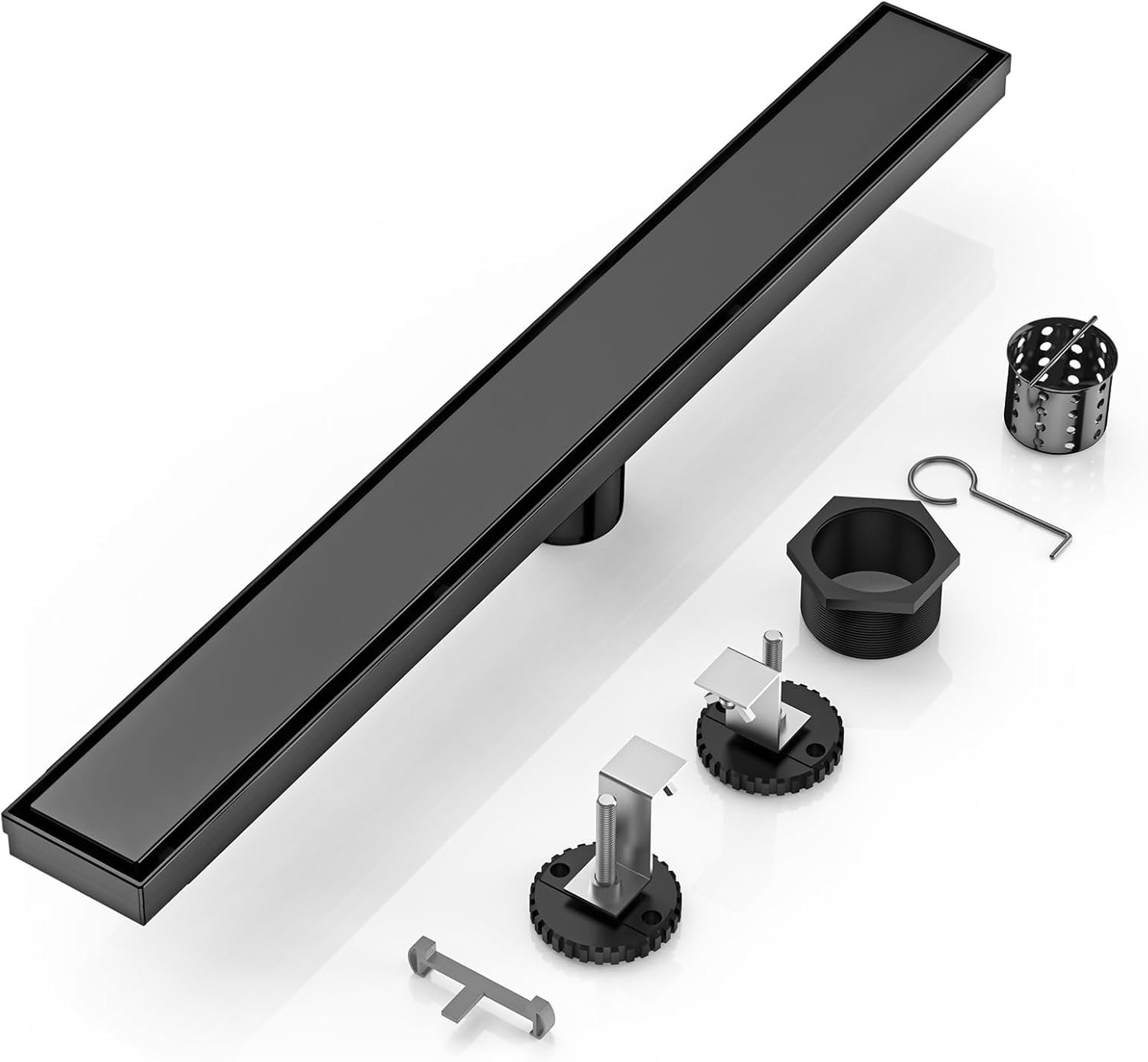 DLONE Linear Shower Drain | 28 Inch Linear Drain with 2-in-1 Flat ...