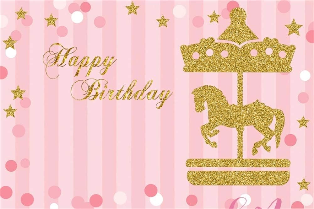Amazon AOFOTO 8x6ft Golden Carousel Baby Girl Happy Birthday Amazon AOFOTO 8x6ft Golden Carousel Baby Girl Happy Birthday