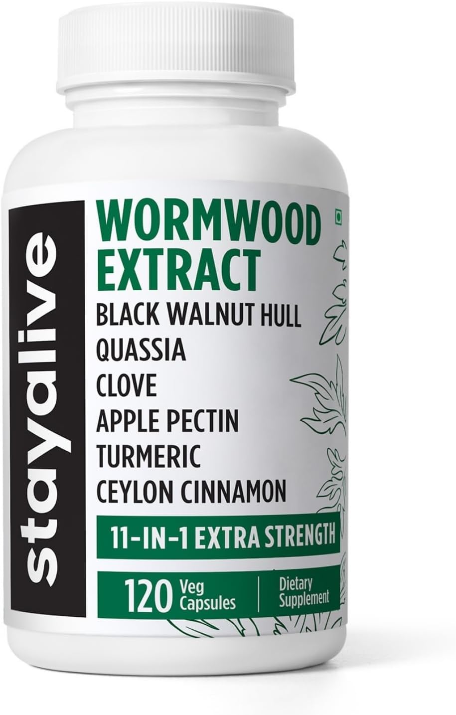 Amazon.com: STAY ALIVE Wormwood Black Walnut Clove Cleanse Extract, 11-in-1 Extra Strength ...