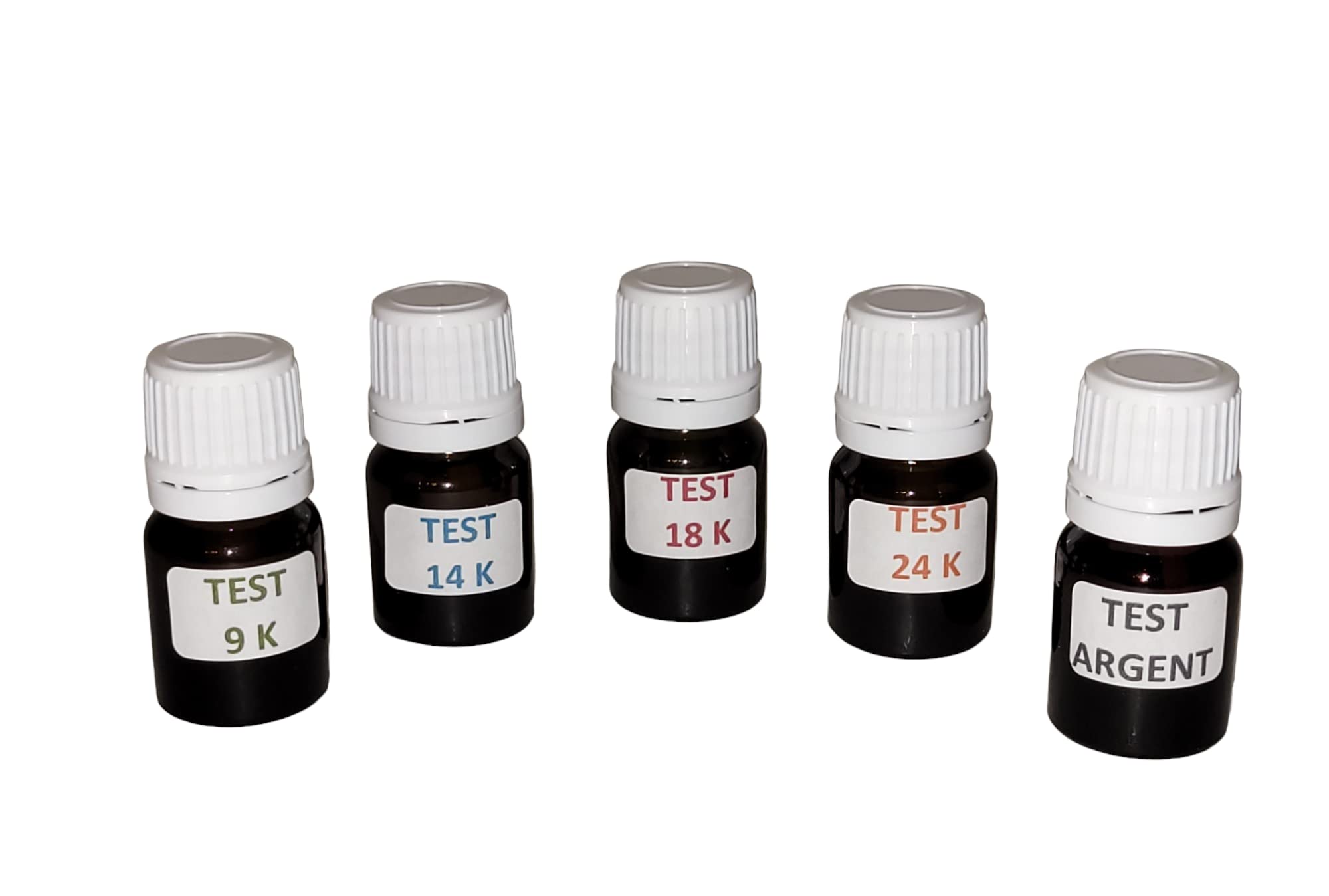 Free shipping Kit 5 test jewelry test reactive tester gold 9,14,18,24 ...