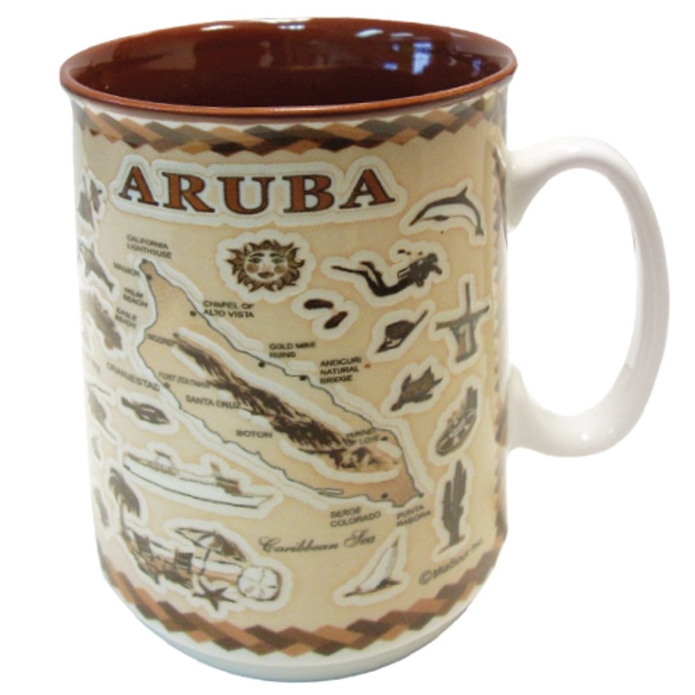 Amazon.com: Rockin Gear Mug Aruba Souvenir Gift Coffee Cup Antique ...
