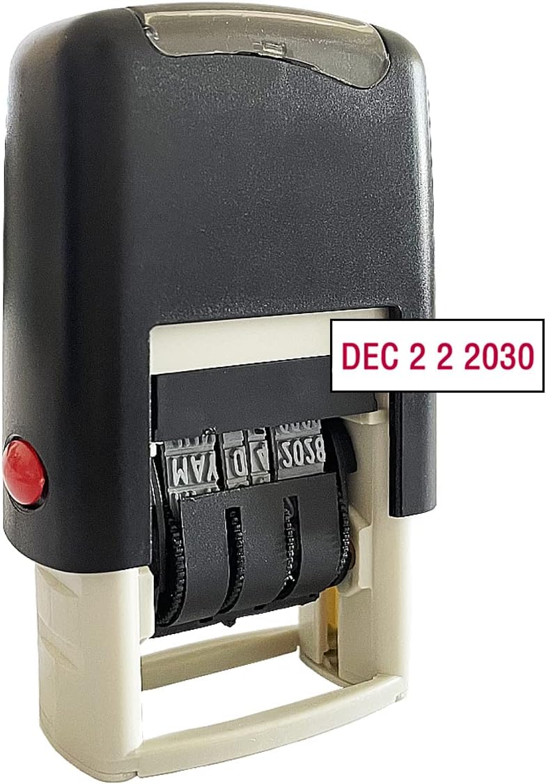 Amazon.com : WAFJAMF Self Inking Date Stamp Rubber Date Office Stamp ...