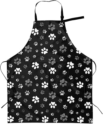 Amazon.com: SHAPTOY Dog Grooming Apron Funny Animal Dogs Paw Aprons ...