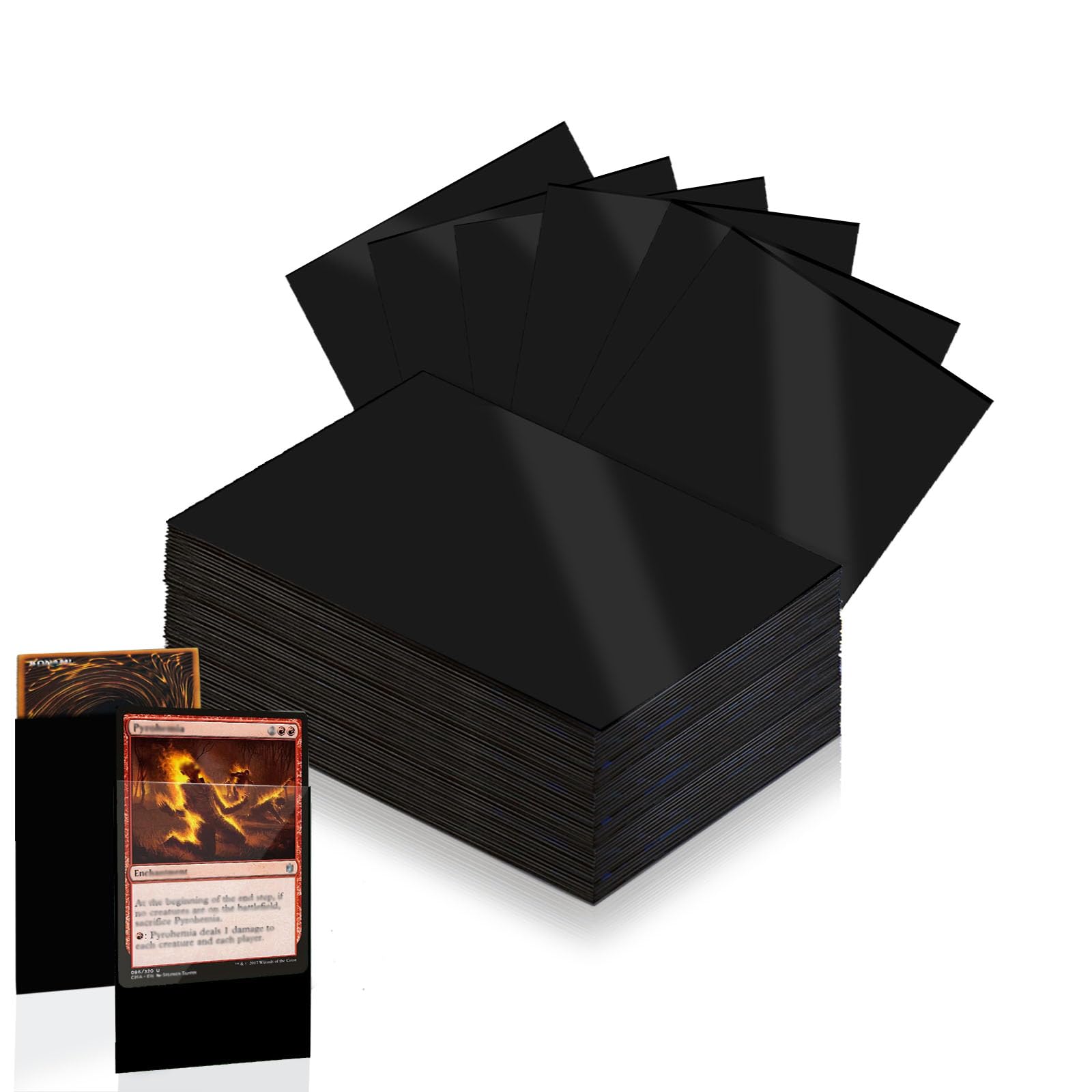 Amazon.com: 300 Count Black Card Sleeves for Trading Cards, Perfect Fit ...