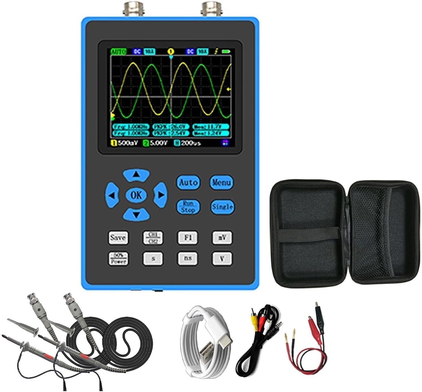 Amazon.com: Oscilloscope DSO2512G 120M Bandwidth 500MSa/s 2 in 1 Dual ...